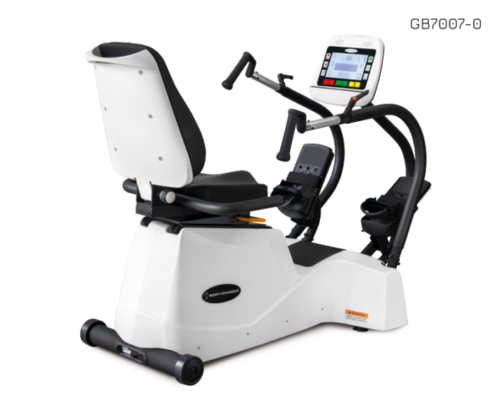 Recumbent Linear Stepper from Body Charger, Provding Rehab Exercise